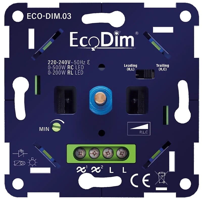 Dimmers | Elmaterial | LED dimmer EcoDim 0-500W (200W) | Ledgrossisten.se